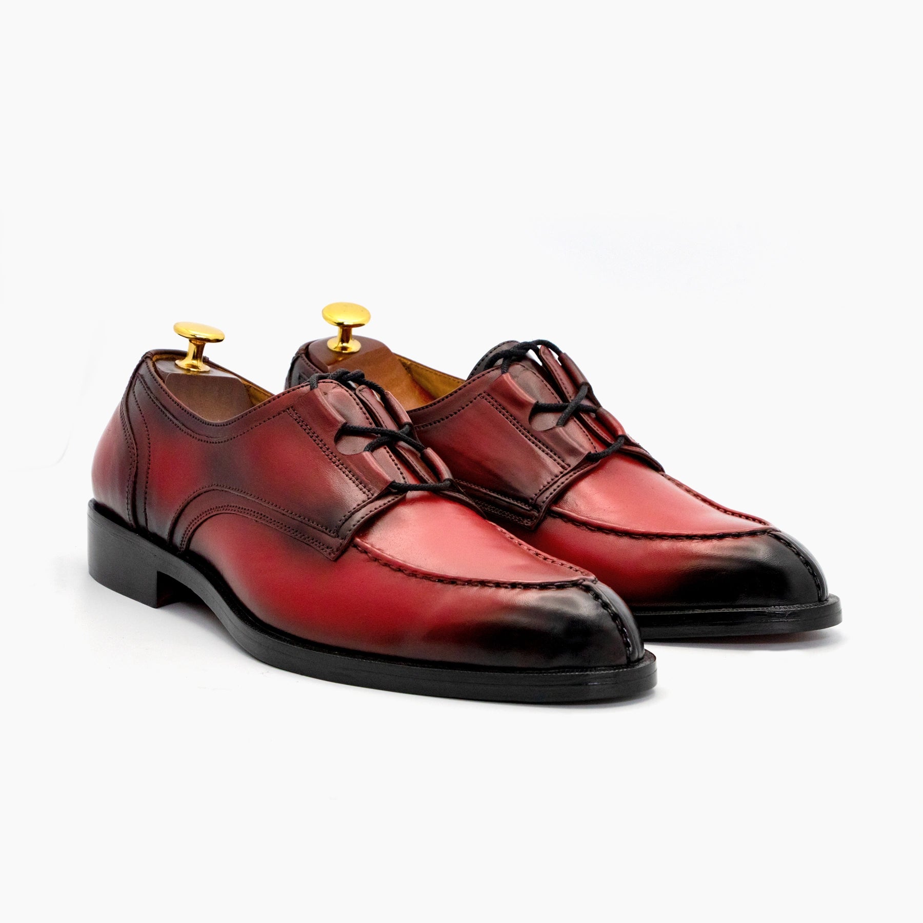 Round Toe Red-Black Derby – LUBKY
